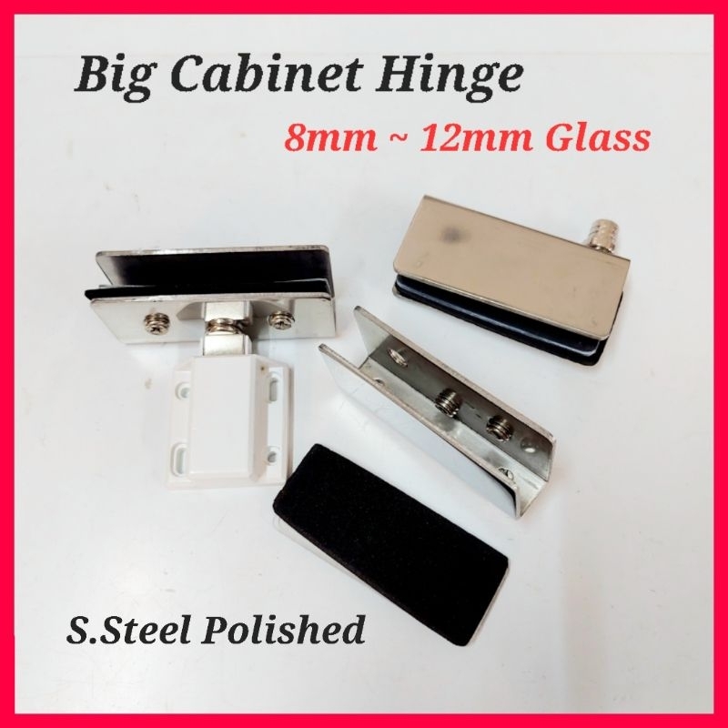 HiFi Hinge Showcase Hinge Big Hinge 8mm-12mm thick Glass Pengapit Besar ...