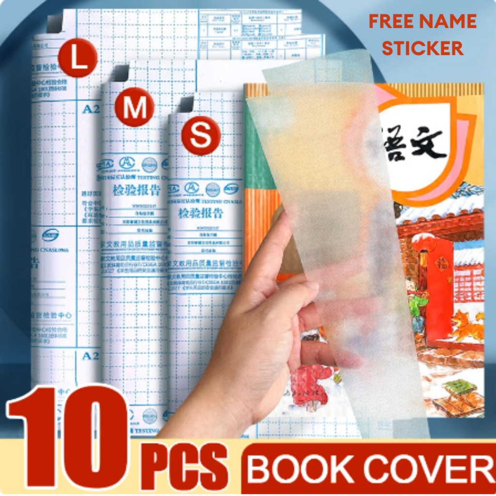 [ READY STOCK ] 10 Sheets Transparent Self-adhesive Book Wrap ...