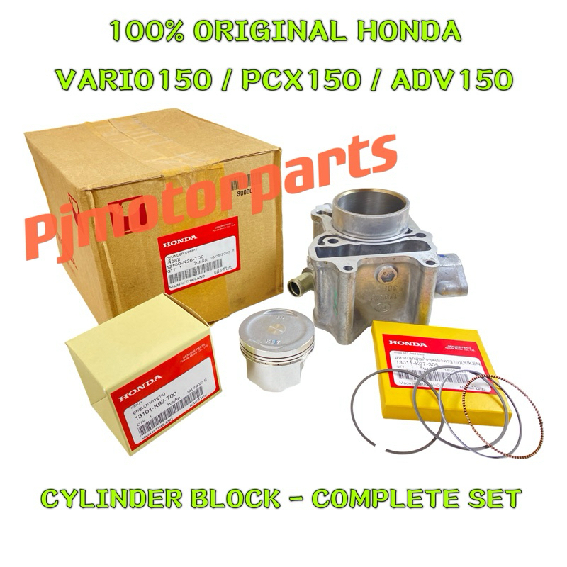 VARIO150 / PCX150 / ADV150 ( 100% ORIGINA ) COMPLETE SET CYLINDER BLOCK ...