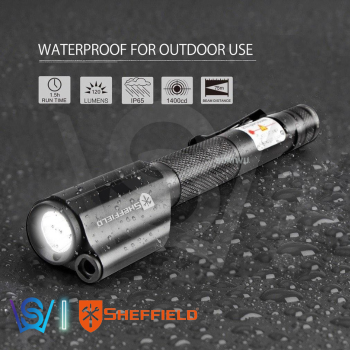 SHEFFIELD High Performance Red Laser Pen Type LED Flashlight Pointer ...
