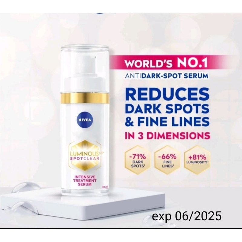 Nivea Luminous 630 spot clear intensive treatment serum 30ml | Shopee ...