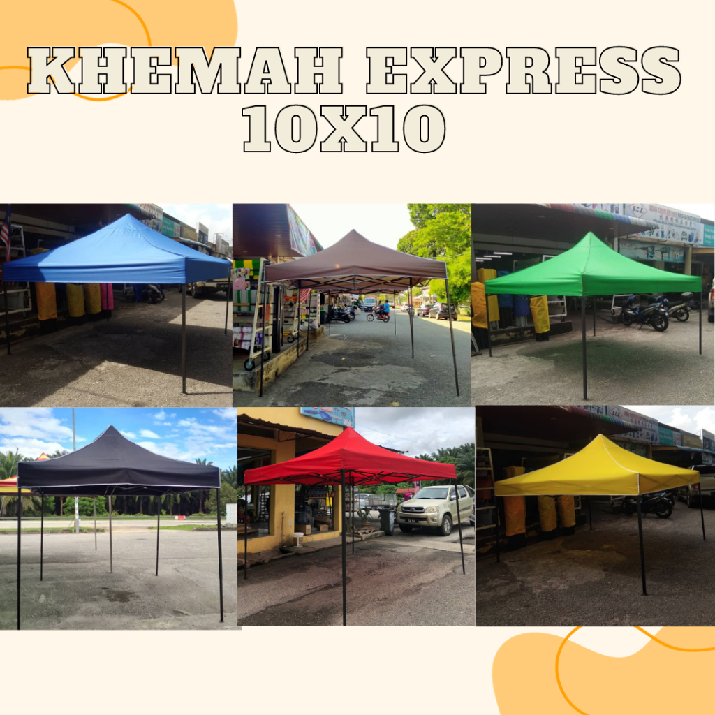 KHEMAH EXPRESS 10X10 / 3M X 3M BESI BULAT DAN BESI SEGI / KHEMAH NIAGA ...