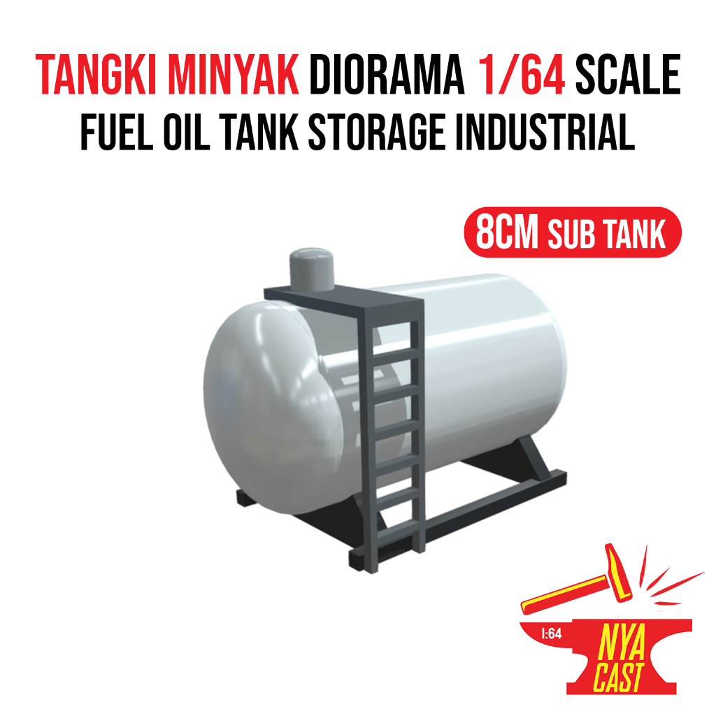 Fuel Tank Oil Storage Scale Model Tangki Minyak Simpanan 1/64 Diorama ...