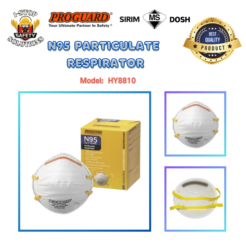 Proguard N95 Particulate Respirator c/w Soft Foam Nosepiece ...