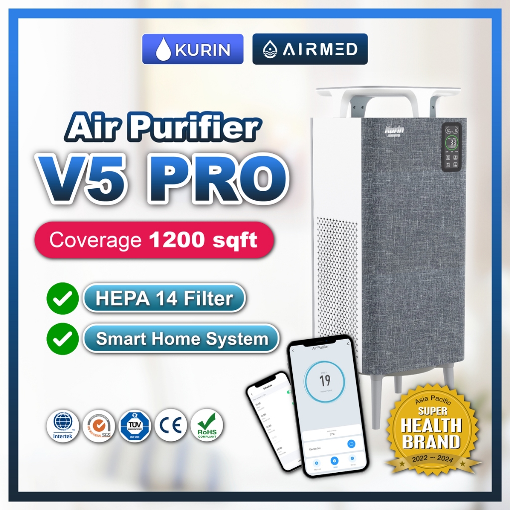 (OFFICIAL) Kurin Japan Air Purifier V5 PRO Pets Home Fresh Air Dust ...