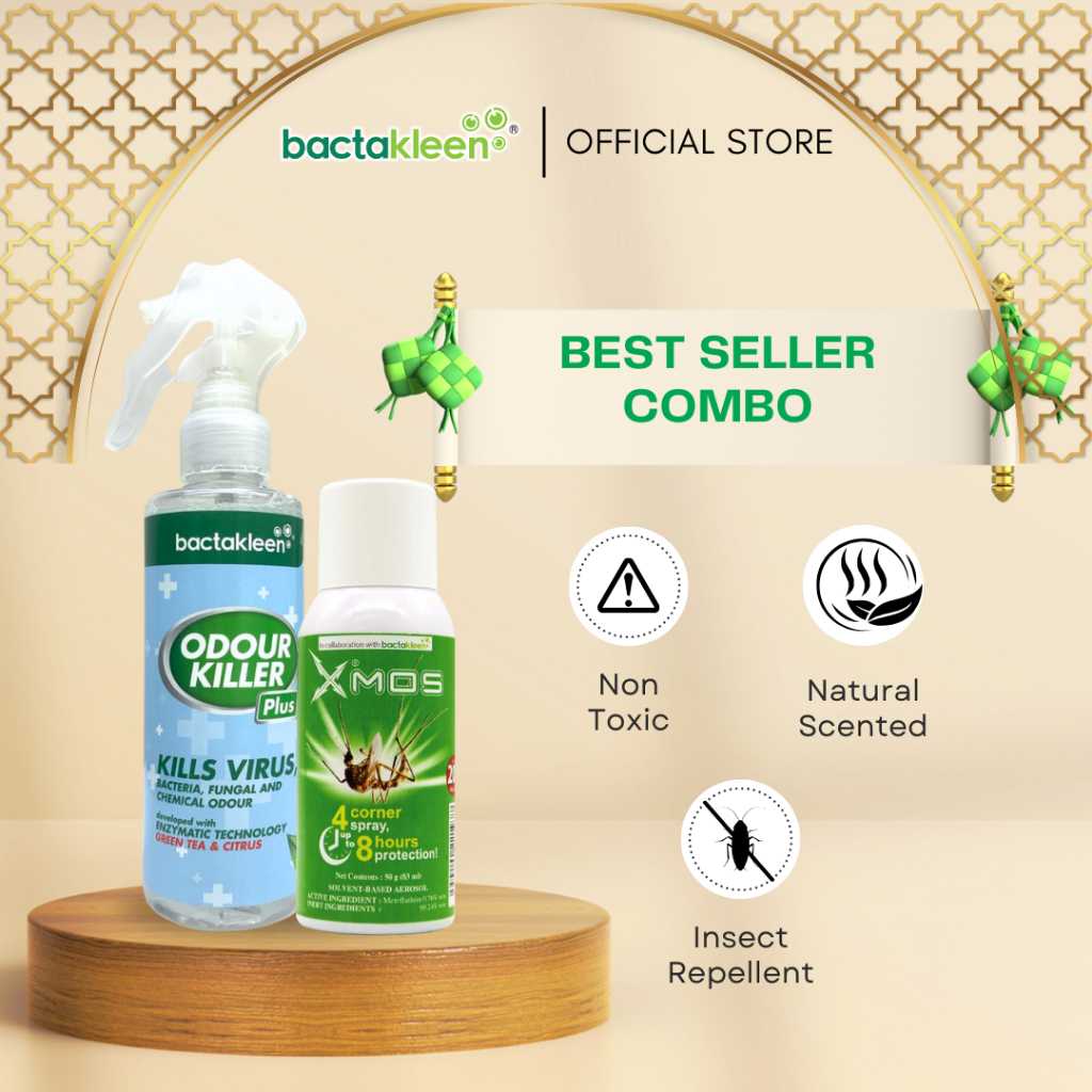 BACTAKLEEN Best Seller Combo | Odour Killer (200ML) + X-Mos (80ML ...