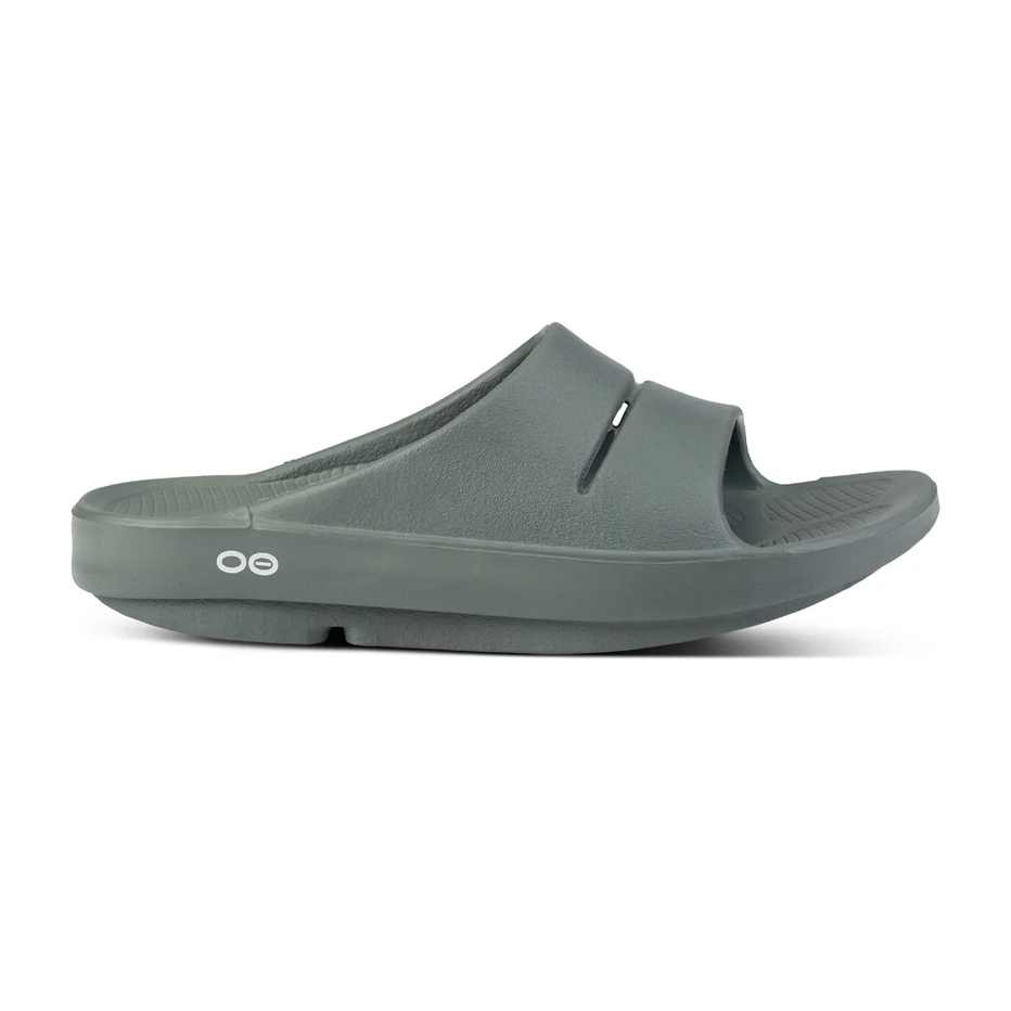 Oofos Ooahh Recovery Slide Sandal | All Gender | Olive Drab | Shopee ...