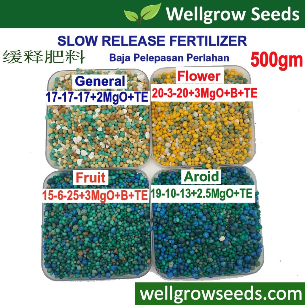 Slow Release Fertilizer Assorted (500gm) Wellcoat / Similar to osmocote ...