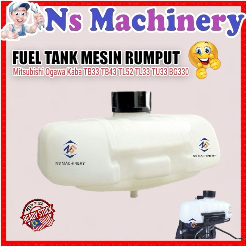 Tangki Minyak Mesin Rumput Fuel Tank With Fuel Cap Mitsubishi TB33 TL33 TL43 BG330 BG430 Kasei ...