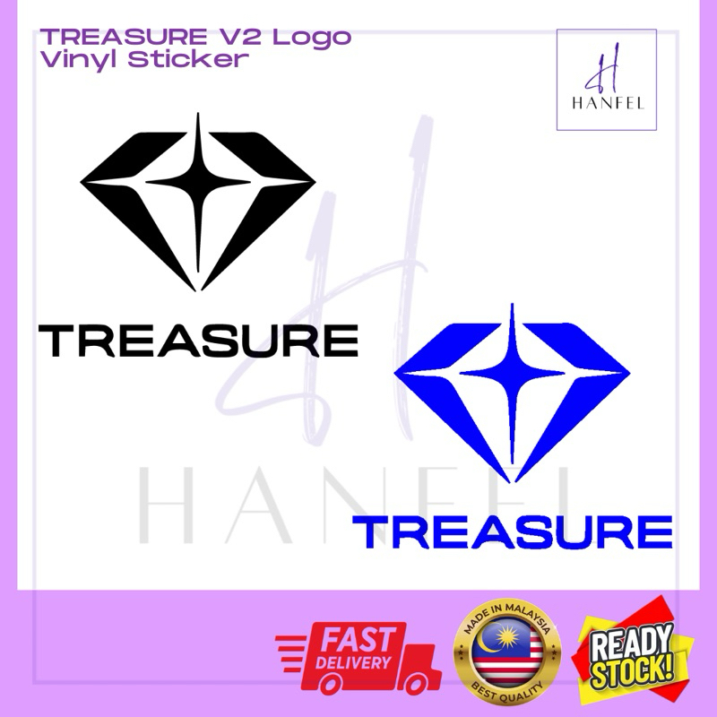 TREASURE New Logo V2 design vinyl sticker ( Die-cut) | Shopee Malaysia
