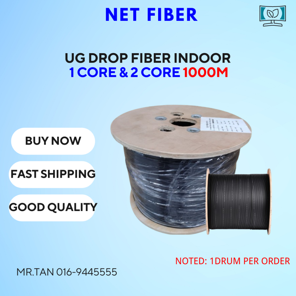 UG Drop Fiber Indoor 1Core & 2Core 1000m | Shopee Malaysia