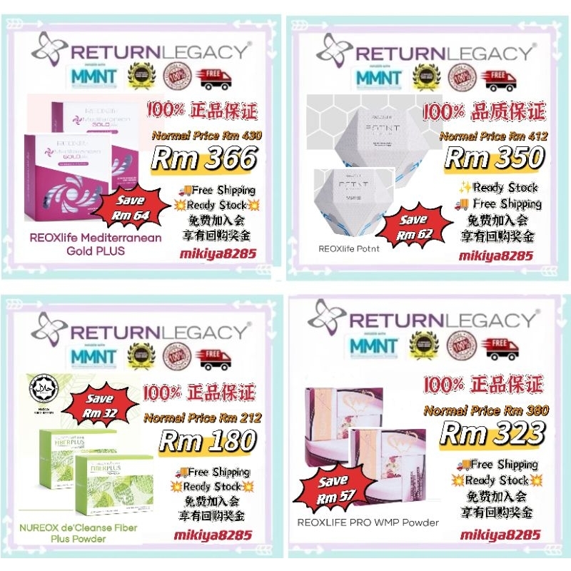 💯 Original 💥Ready stock ‼️ REOXlife Return Legacy 2°Redoxy Essence/H ...