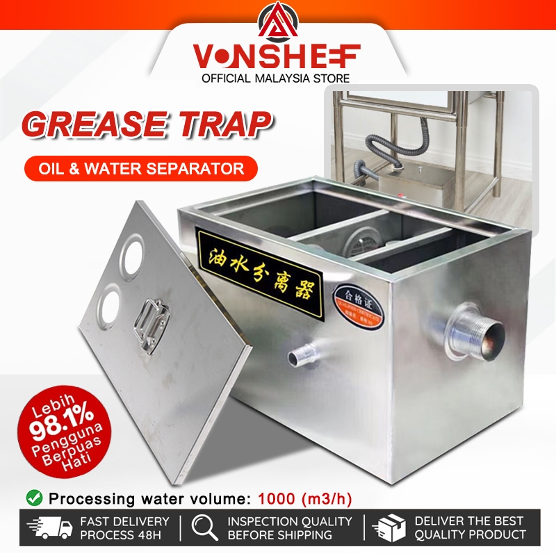 Grease Trap Stainless Steel Perangkap minyak Oil water separator ...