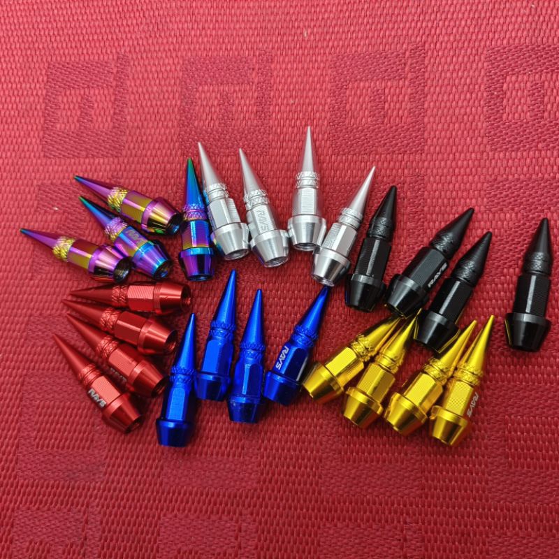 4pcs Aluminium Tyre Valve Cap Spike Kereta Valve Cap Sport Rim Valve ...