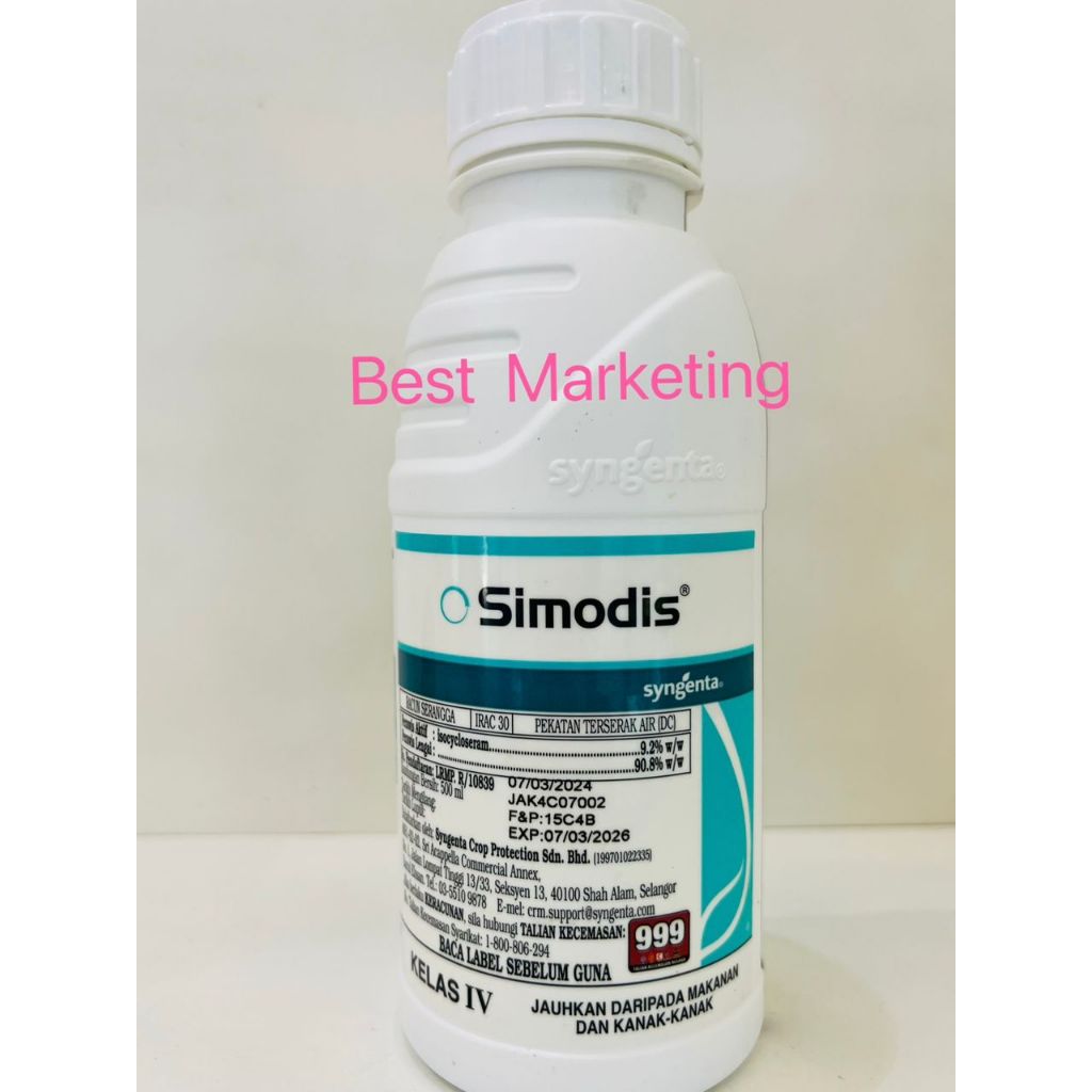 500ML Simodis Syngenta Insecticide Racun Serangga Isocycloseram 9.2% ...