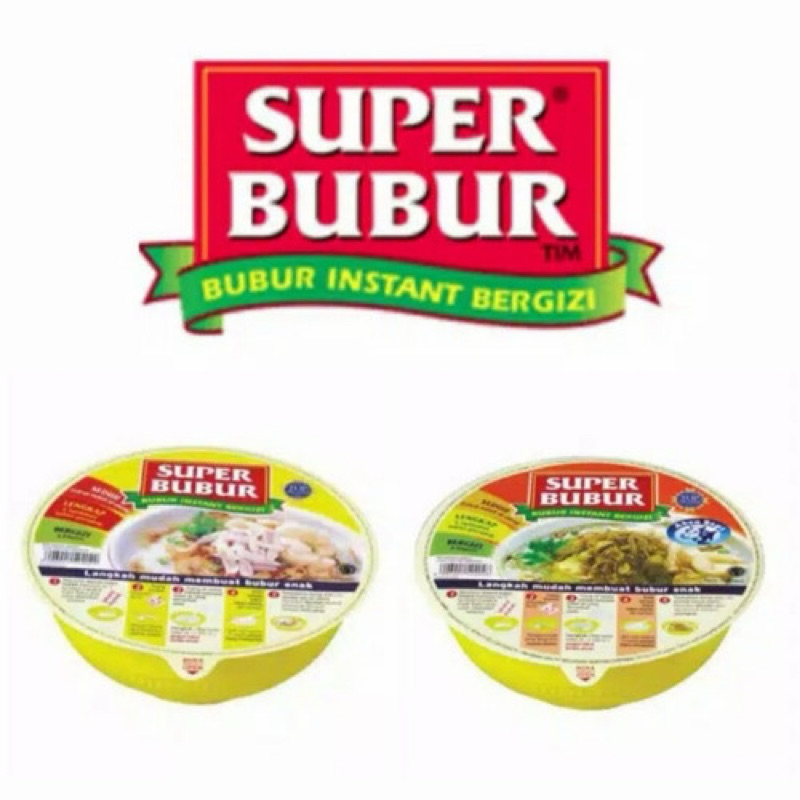 PRODUK INDONESIA HALAL SUPER BUBUR INSTAN PERASA ABON SAPI 67G(INSTANT ...