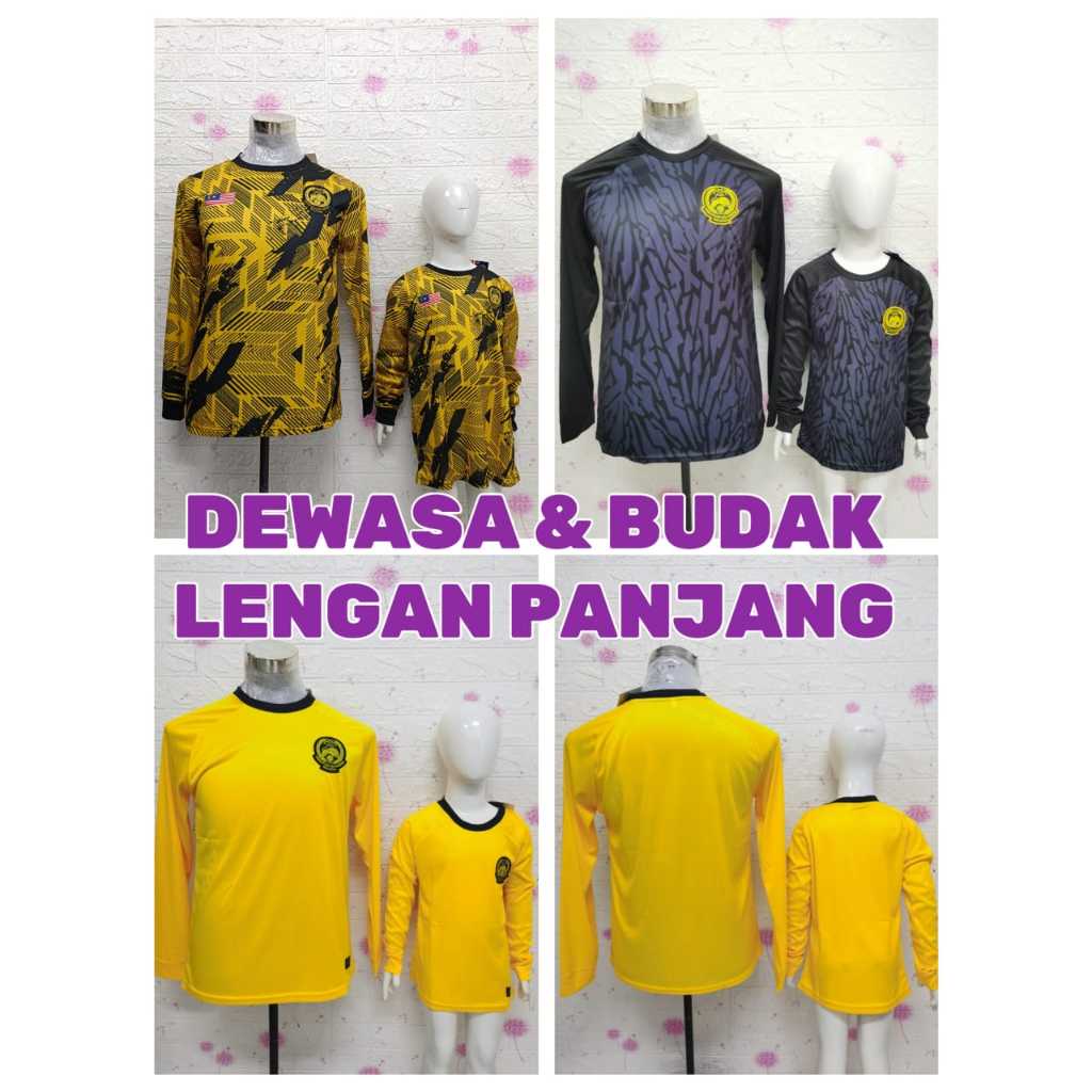 [LOGO SULAM] DEWASA & BUDAK BAJU JERSI LENGAN PANJANG BOLA SEPAK FAM MALAYSIA - HOME AWAY ...