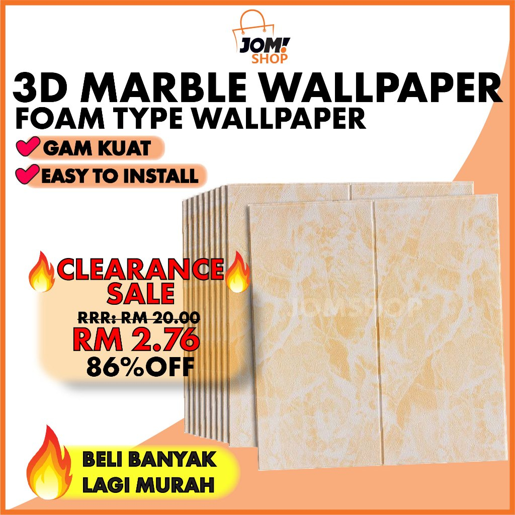3D RECTANGLE wallpaper sticker self-adhesive wallpaper waterproof 70 ...