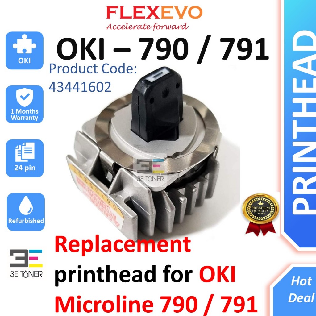 Original Refurbished Oki Printhead for OKI Microline 790 791 print head ...