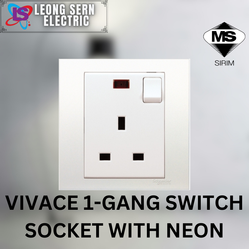 SCHNEIDER VIVACE KB15N 1-GANG SOCKET SWITCH WITH NEON | Shopee Malaysia