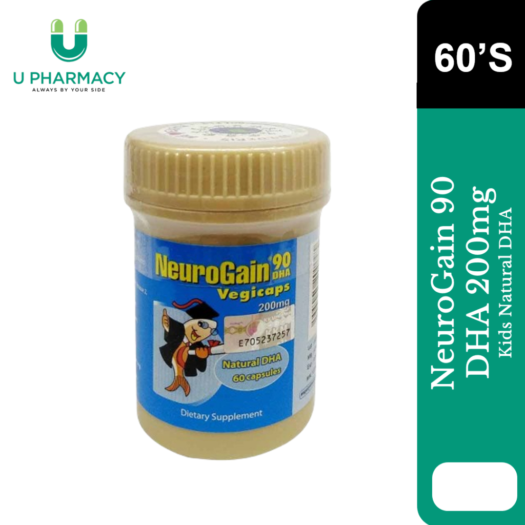(U Pharmacy) NeuroGain 90 DHA 200mg Capsule 60'S For Kids (EXP: 5/26 ...