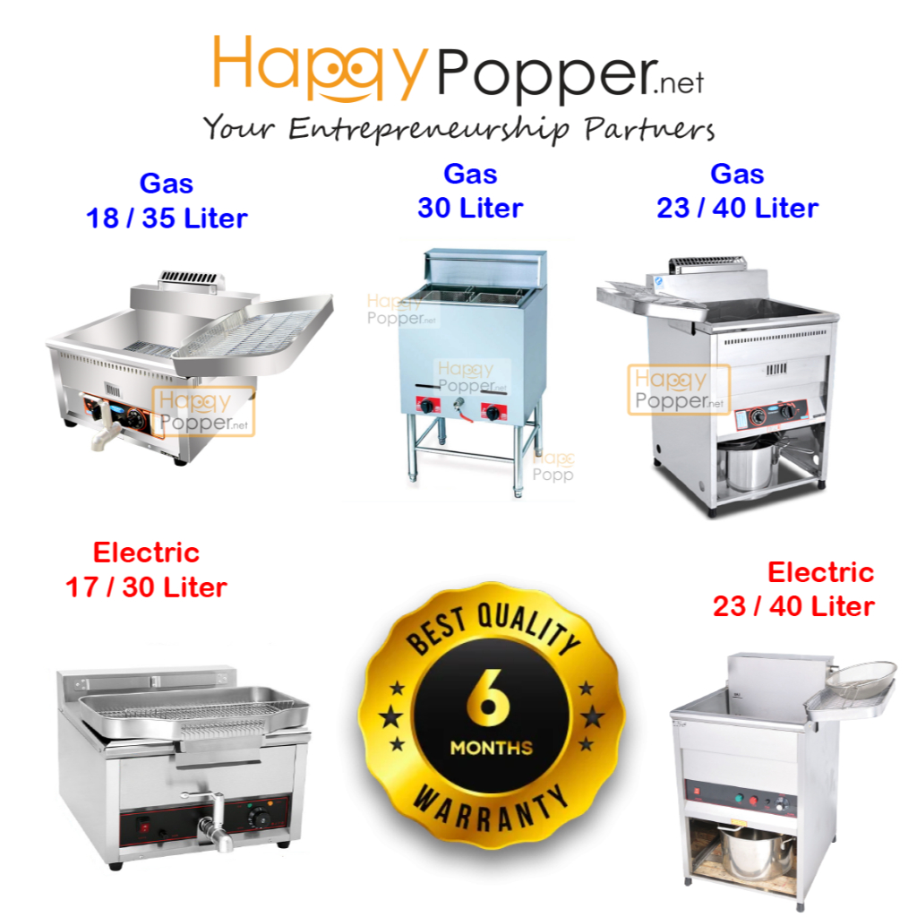 Commecial Dapur Ayam Potong Gunting Electric Deep Fryer Auto ...