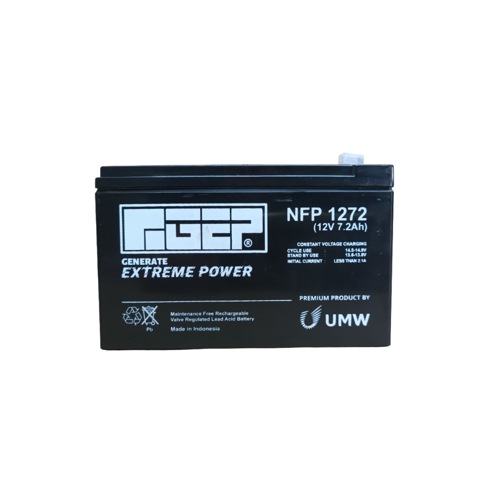 Battery - UMW GEP NFP1272_12V_7.2Ah Sealed Lead Acid Battery | Shopee ...