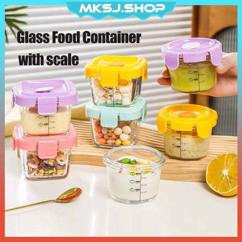 Baby Food Box Glass Container Snack Milk Powder Storage Sealed Bowl ...