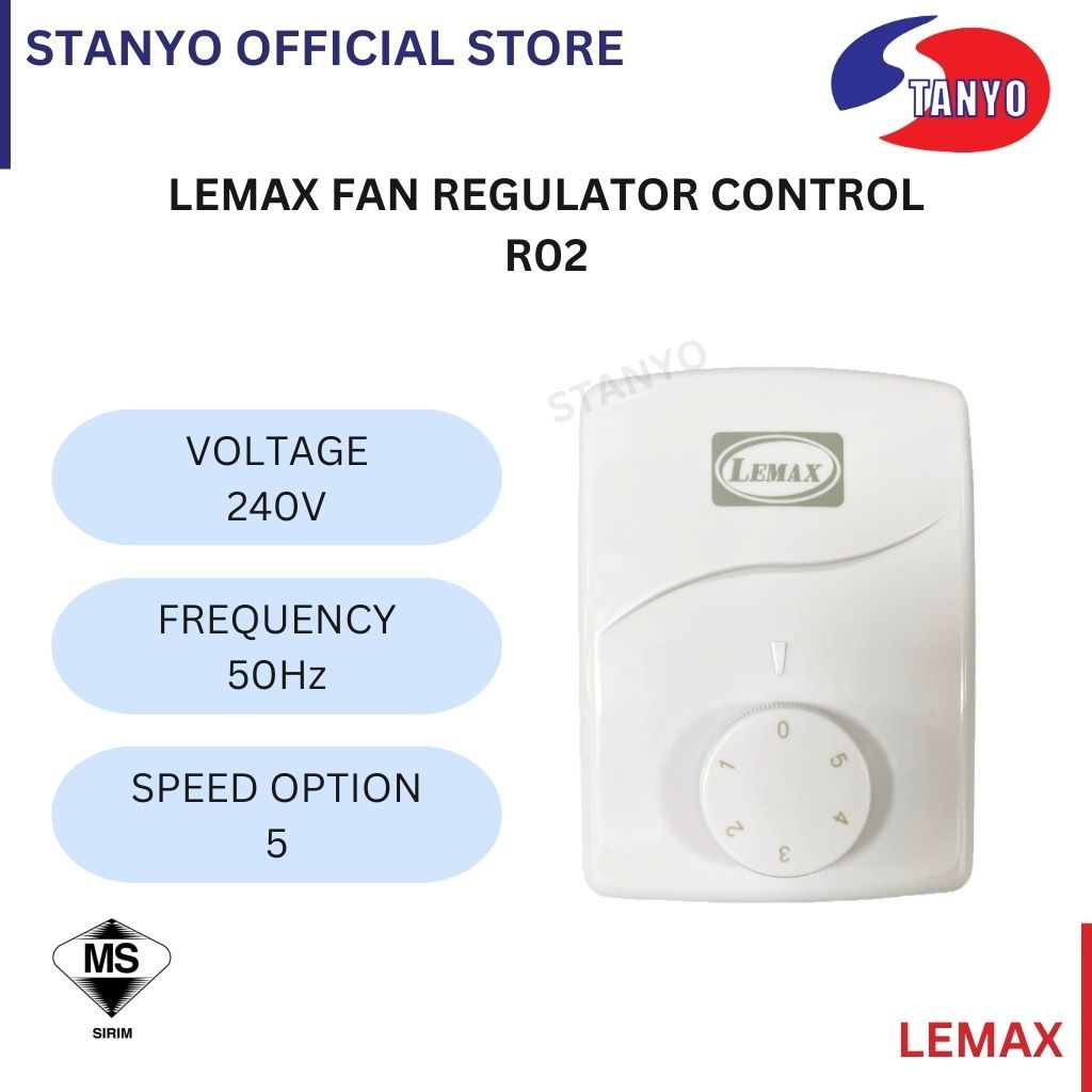 LEMAX FAN REGULATOR CONTROL KIPAS CONTROLLER FOR KIPAS SILING / CEILING ...