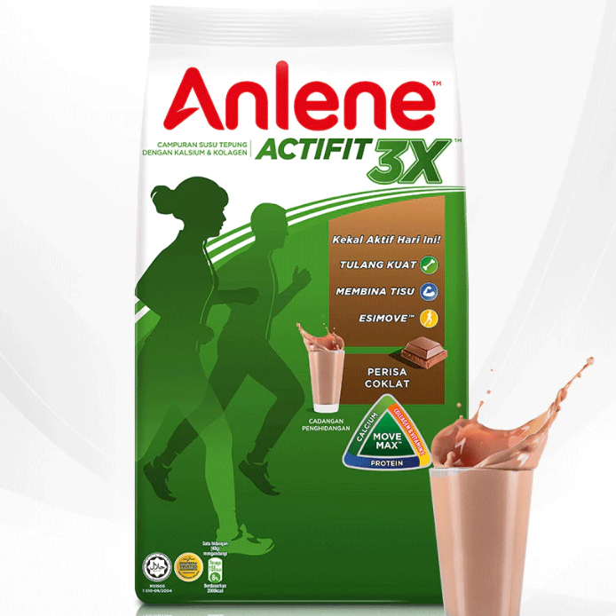 ANLENE Actifit 3X Regular High Calcium Adult Milk Powder Chocolate Susu ...