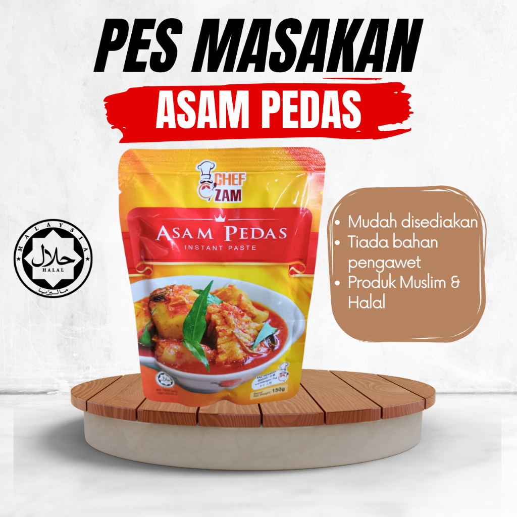 CHEF ZAM Pes Asam Pedas 150GRAM Cooking paste RTC | Shopee Malaysia