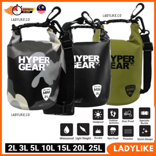 Waterproof Bag Dry Tube 2L 3L 5L 10L 15L 20L 25L Hypergear Air Kalis ...