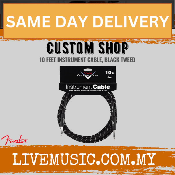 Fender Custom Shop Performance Series 10ft Instrument Cable - Black ...