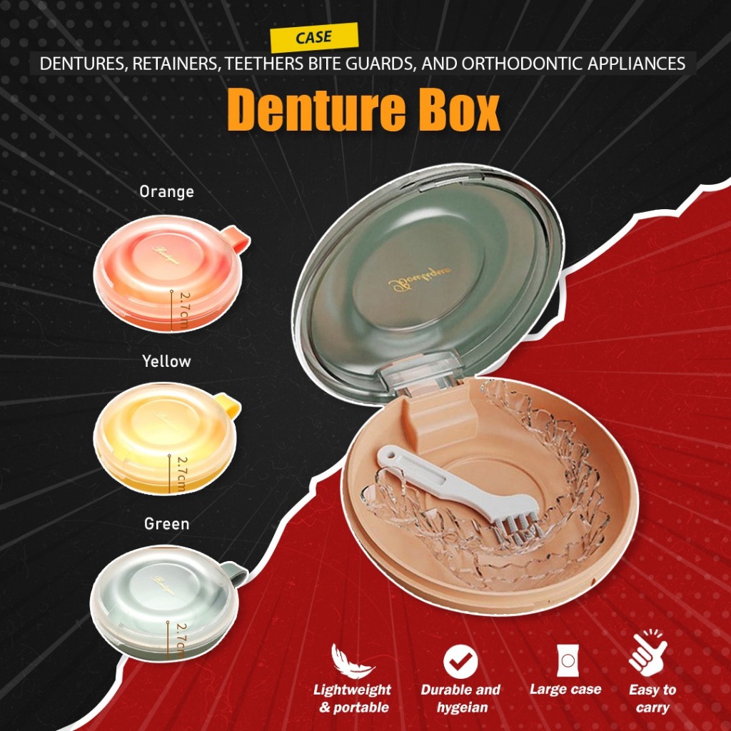 Denture Box Dental Retainer Dental Retainer Box Holder Denture Fake ...