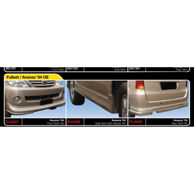Toyota avanza 2004 2005 2006 2007 2008 2009 V2 oem bodykit body kit ...