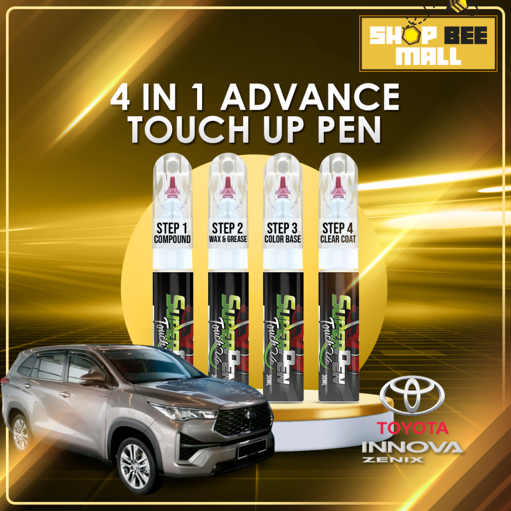 Toyota Innova Zenix Advance Touch Up Pen 4 IN 1 Original Car Paint DIY ...