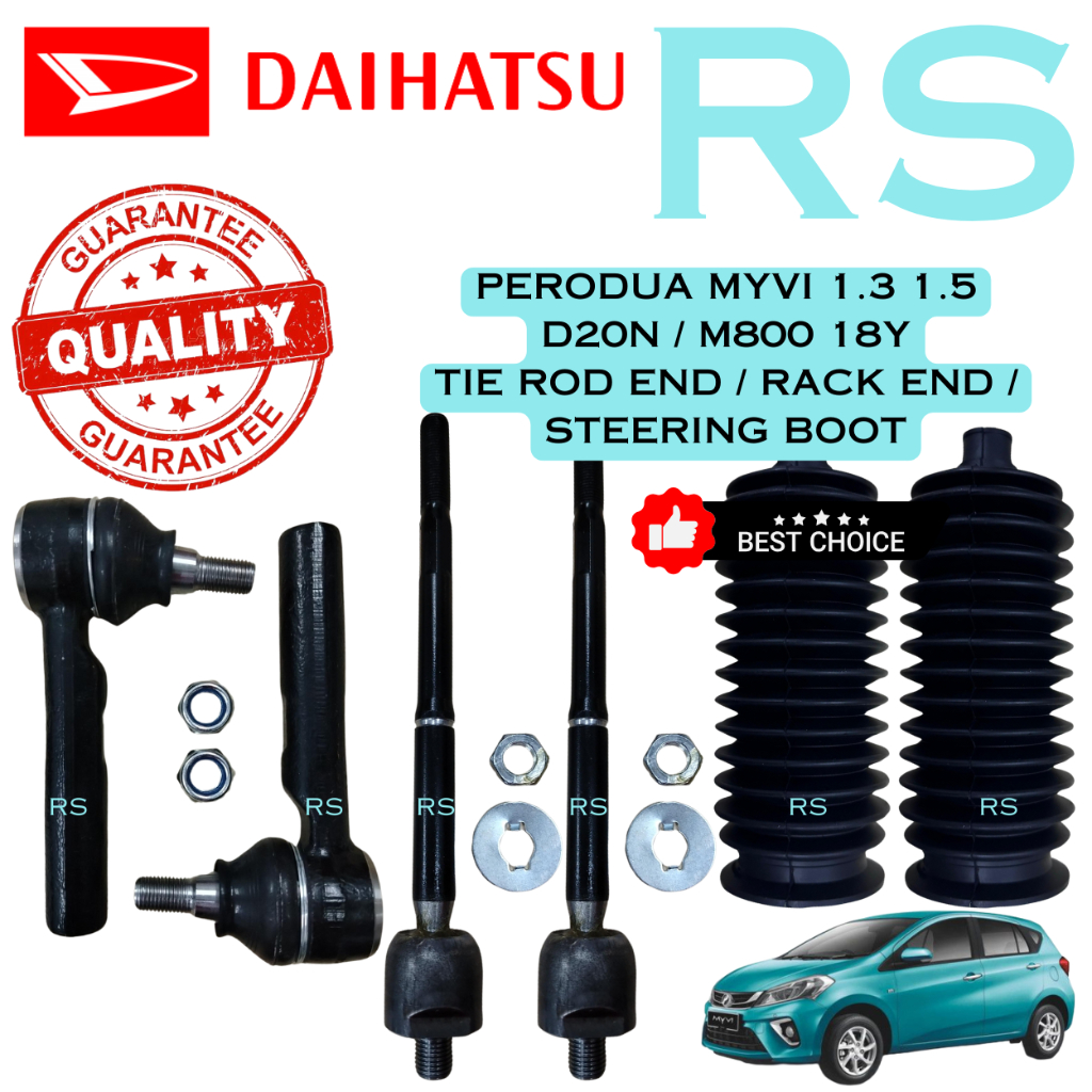 Perodua Myvi 1.3 1.5 D20N M800 18Y Tie Rod End, Rack End, Steering Boot ...
