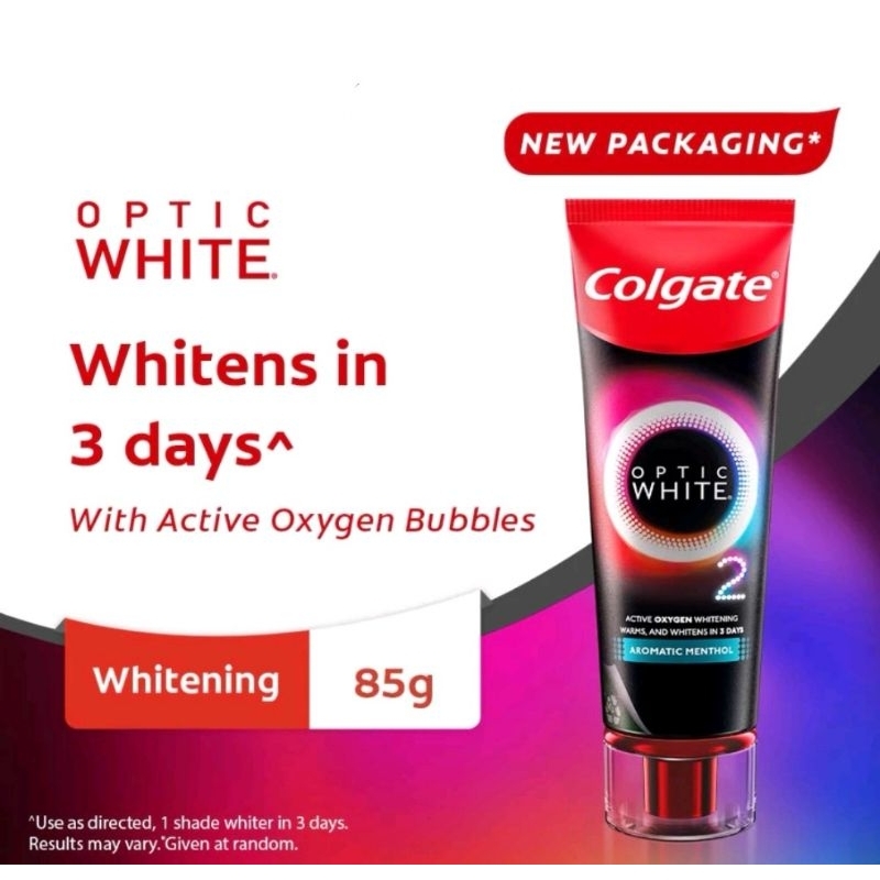 Colgate Optic White O2 Oxygen Whitening Toothpaste (20g/85g) EXP : 02/ ...