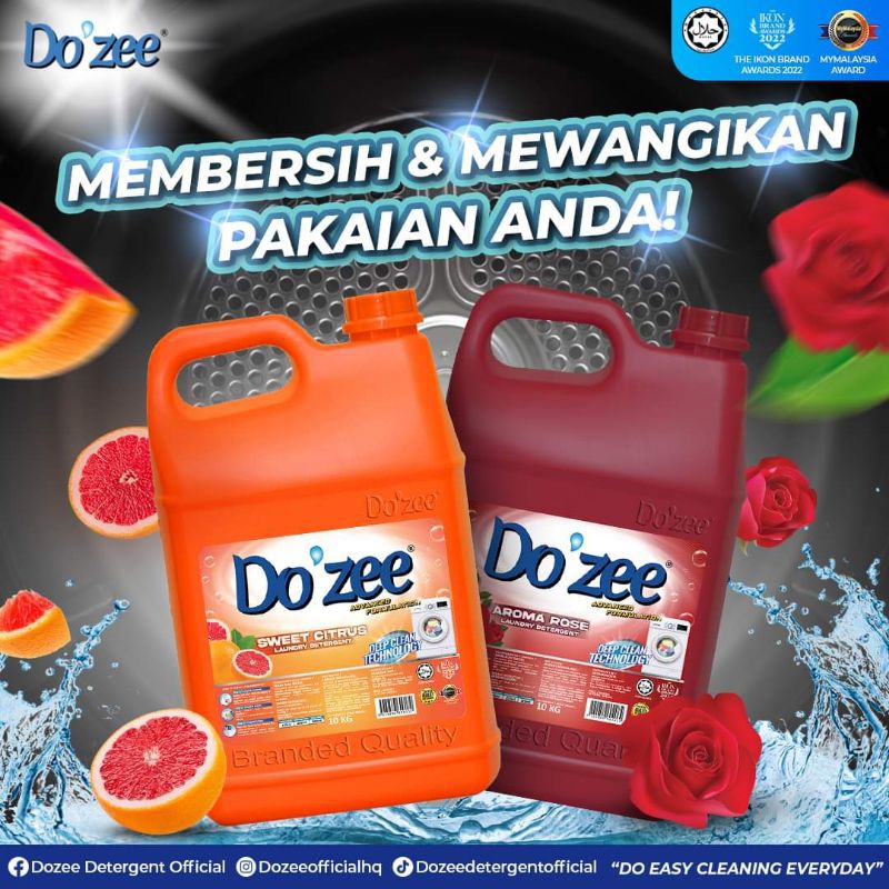 Sabun Dozee 10L / 10kg HALAL JAKIM Laundry Detergent | Shopee Malaysia