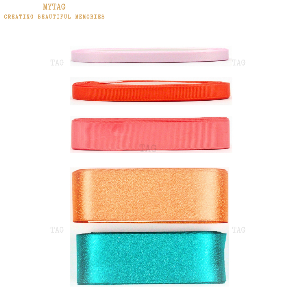 Premium Metallic Satin Grosgrain Ribbon Wedding Craft Souvenir DIY ...
