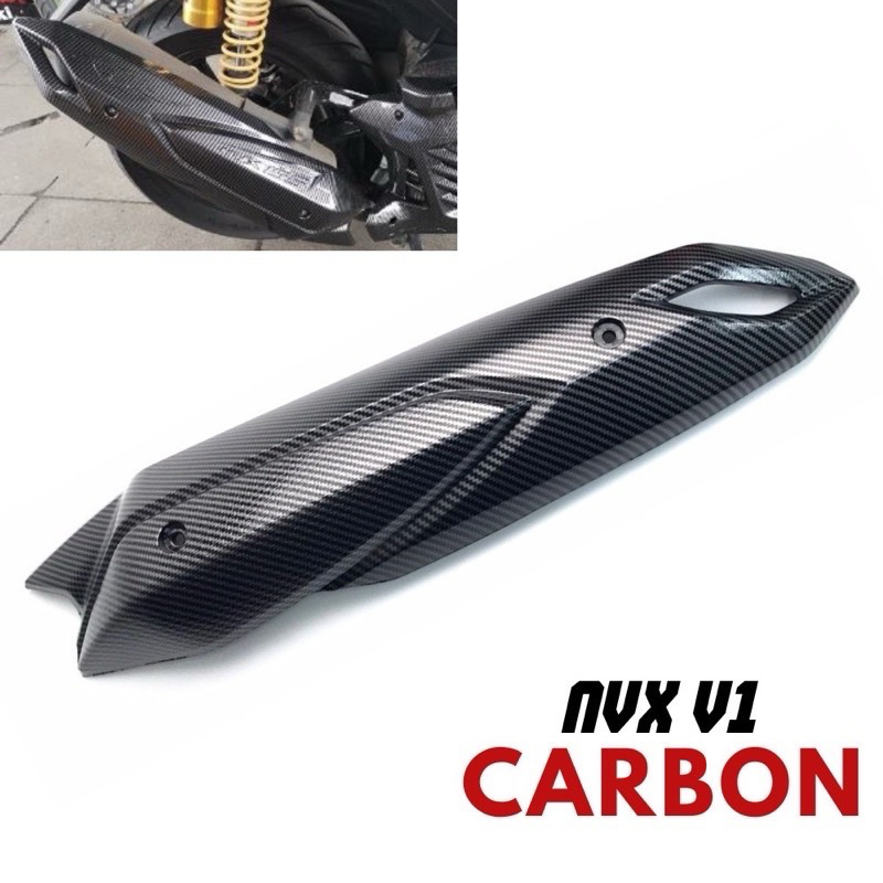 YAMAHA NVX155 NVX 155 V1 MUFFLER PROTECTOR EXHAUST COVER ( CARBON ...