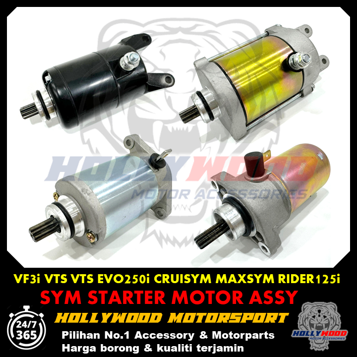 SYM STARTER MOTOR ASSY STANDARD OEM FOR VF3i VTS GTS 250 200 EVO250i ...