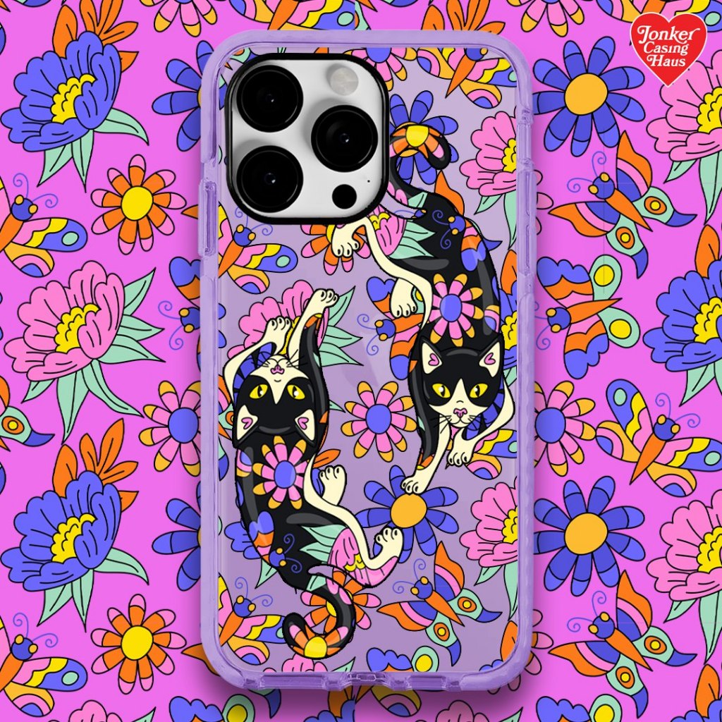 NEW "MEOW PURPLE" DESIGNATED CASE Bumper PURPLE Neon Case Casing IP 6 ...