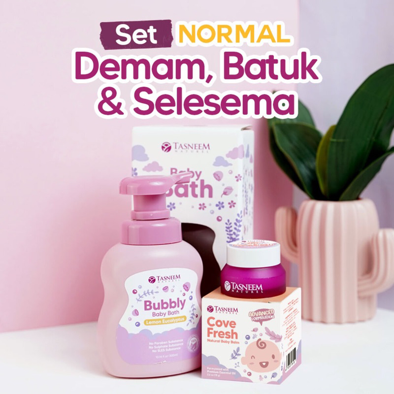 [ORIGINAL HQ] Set Demam Selsema Tasneem Naturel Batuk Berkahak Bayi ...