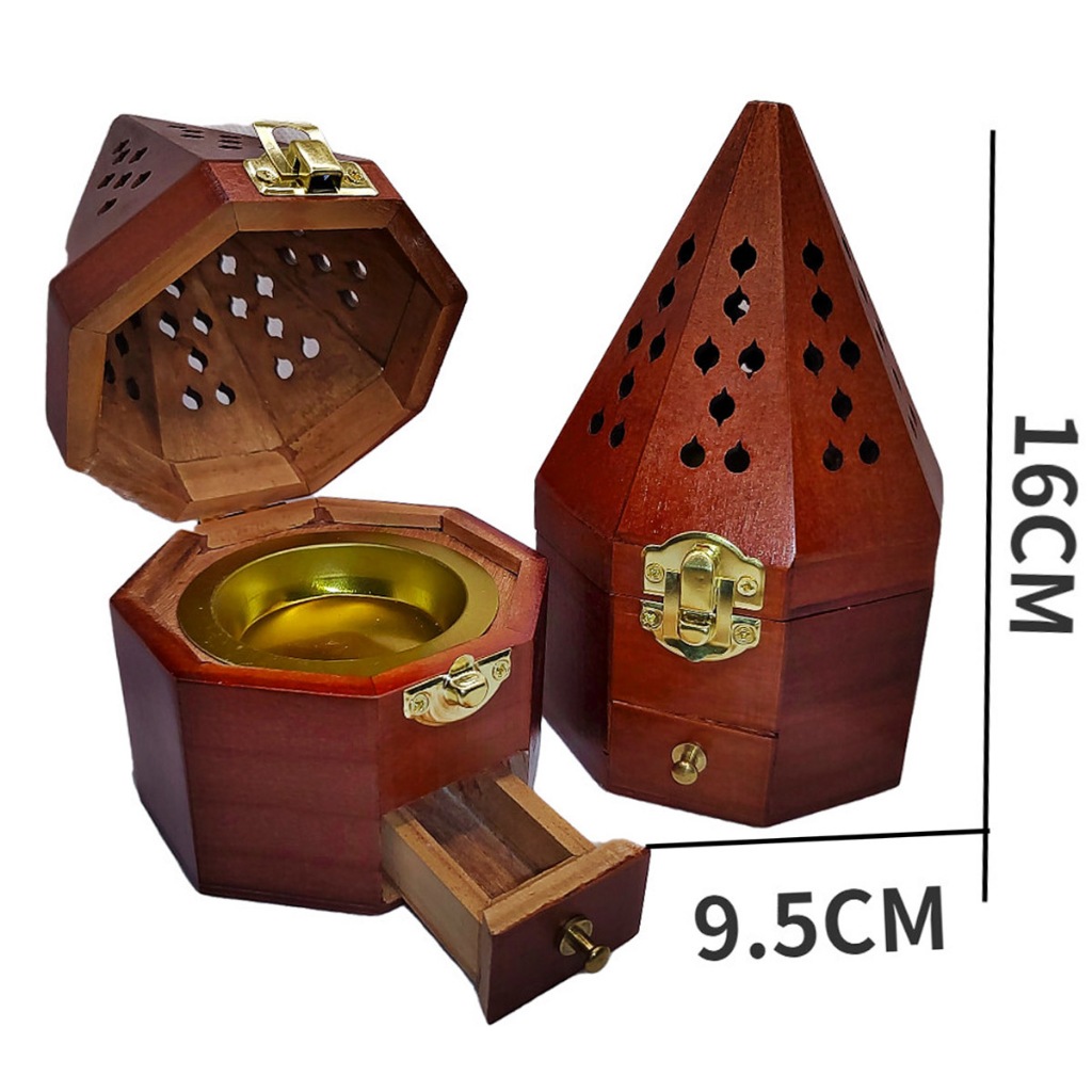 Wooden Bakhoor Burner Arabian Mabkhara Bukhoor Set Arab Incense Burner ...