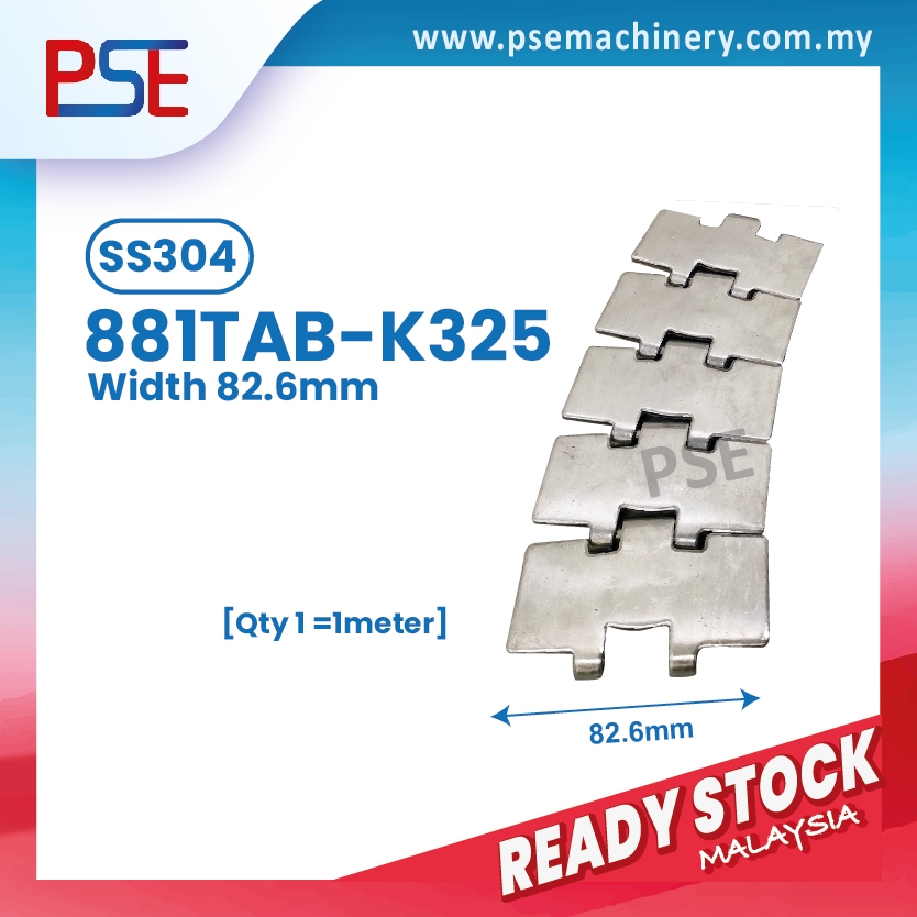 881TAB-K325 Stainless Steel Conveyor Chain SS304 Top Chain Straight ...