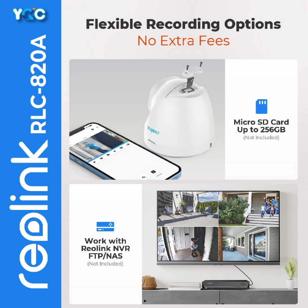 Reolink RLC-820A P334 4K 8MP HD Person/Vehicle Detection PoE Security ...