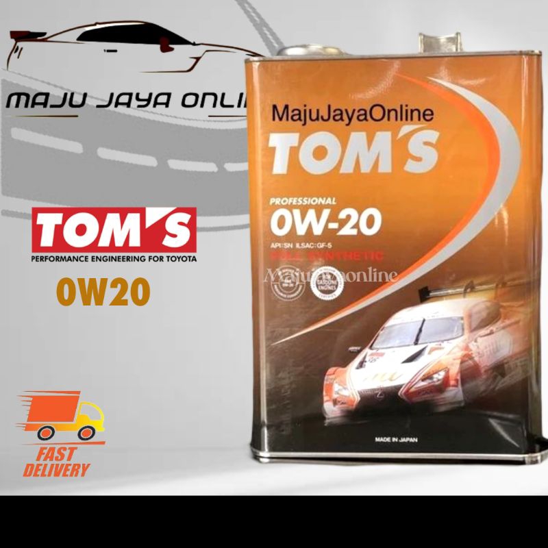 Tom’s 0W20/0W-20 Fully Synthetic Engine oil 4 Liter | Shopee Malaysia