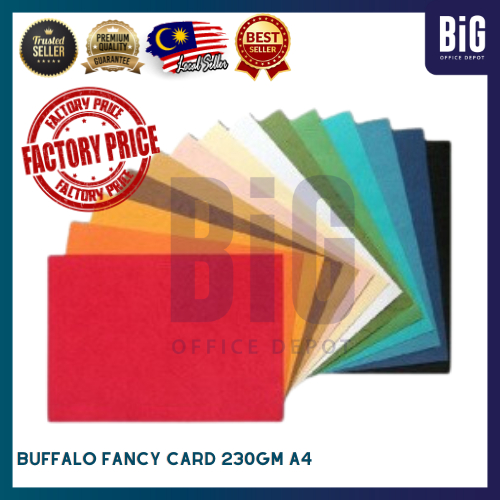 【READY STOCK | 100PCS/PKT】BUFFALO FANCY CARD 230GM A4 | Shopee Malaysia