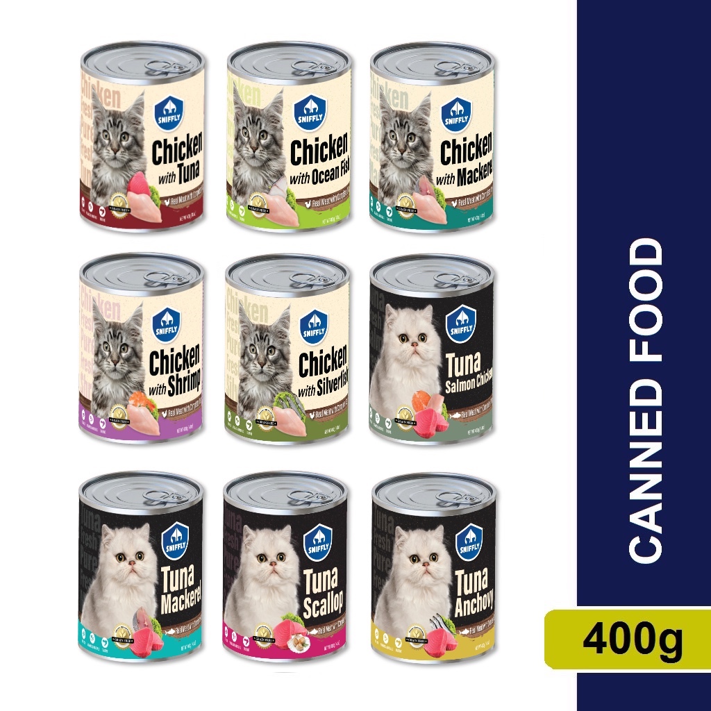 Sniffly Cat Canned Food 400g Cat Wet Food Grain Free Milk (Kitten/Adult ...